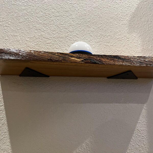 MAPLE BARK BOTTOM Live Edge Floating Shelves, 12 - 16 Inch Lengths ...
