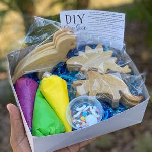 Printable Spring DIY Cookie Kit Instruction Card Peach Piping Bag 3.5 X ...