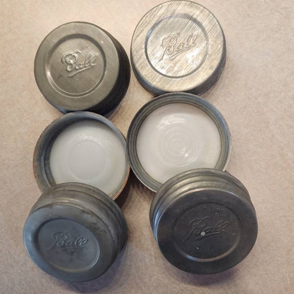 6 Mason Zinc Caps good Condition Jar Caps. Standard Size Fits Pint ...