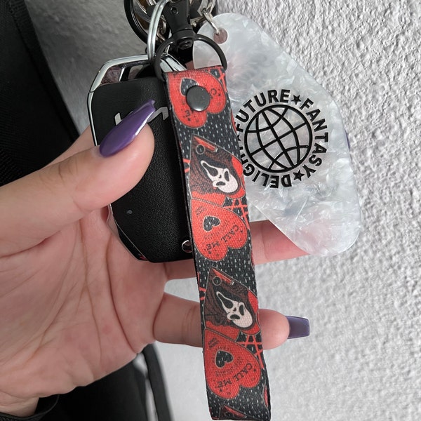 Horror Movie Inspired Keychain Lanyard, Wristlet Key Fob Keychain ...