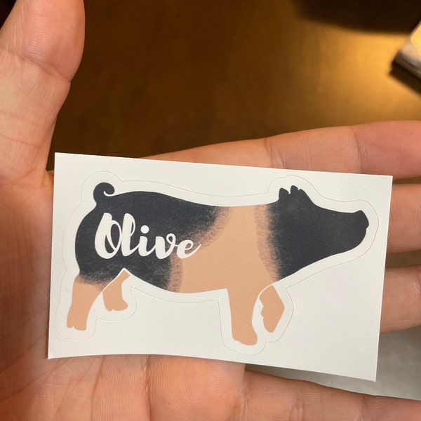 Custom Show Animal Sticker: Personalized Livestock Decal - Etsy