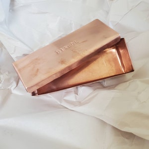 Solid Copper Box and Lid, Custom Stamping. Handmade. Wedding ...