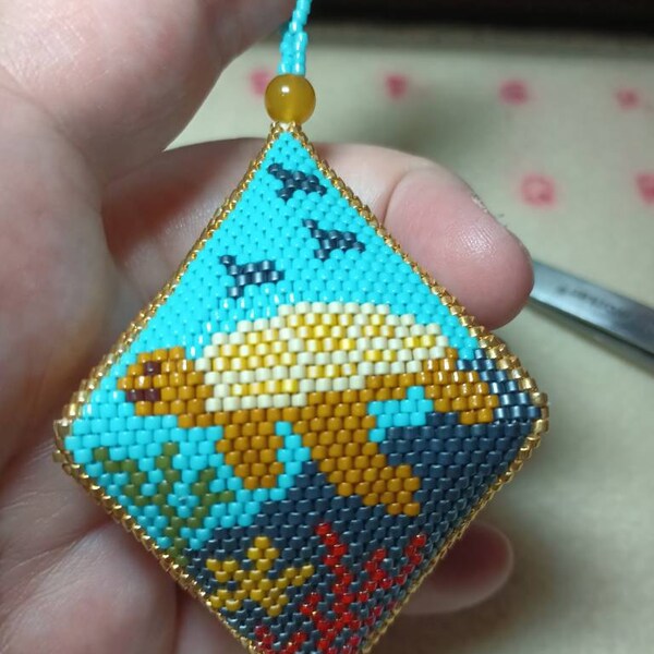 SEA TURTLE / 3D Peyote Pod Pattern / Pdf ENGLISH / With Many Graphics ...