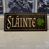 Mini St. Patrick's Day Decor Slainte Small Wood Sign With Shamrock Tiny ...