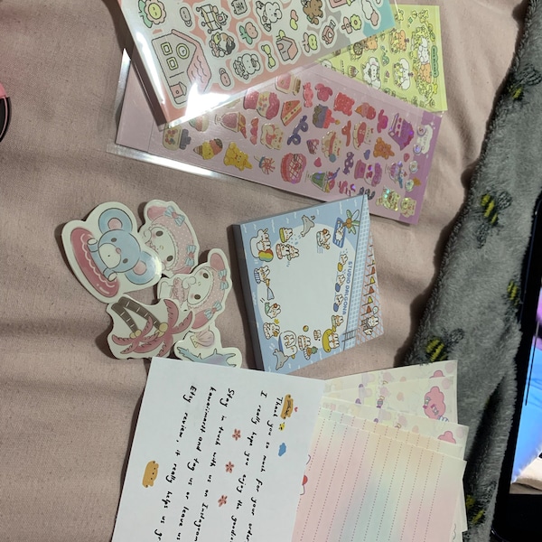 Cute Korean Sticker Sheets, Kawaii Stationery, Kawaii Sticker Sheets ...