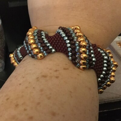 Flat Cellini Spiral Peyote Bracelet Patterns Seed Bead - Etsy