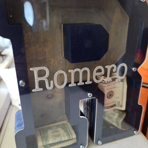 Engraved Coin Bank, Personalized Piggy Bank, Wooden Coin Bank, Kids ...