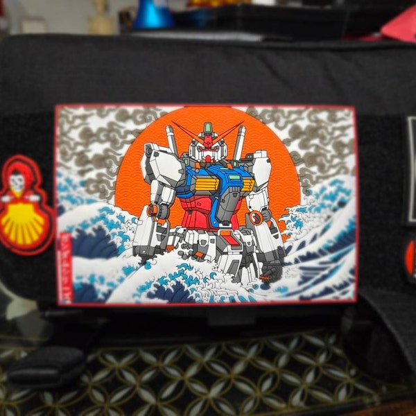 PATCHLAB Cyberpunk 8 Mecha Cat PVC Morale Patches Hook and Loop Embroidered Patches Hook and ...