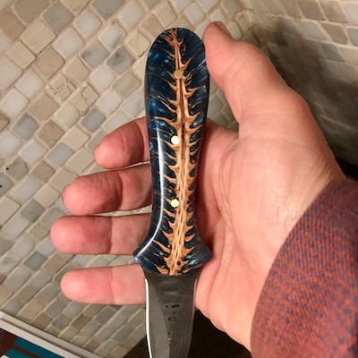 3D Printed Knife Scale Design in Blaze Orange and Lime Green Knife ...