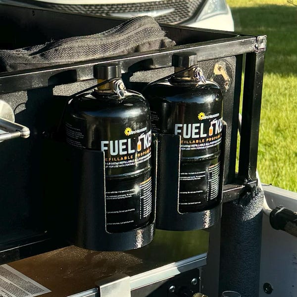 Propane Tank Holder 1lb 16oz Dual Wall Mount Bracket for RV Camper ...