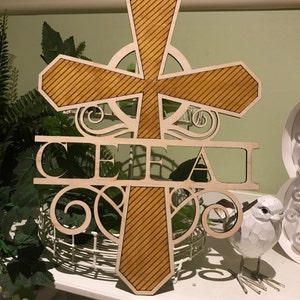 Split Letter Cross Monogram Digital Laser Cut File SVG - Etsy