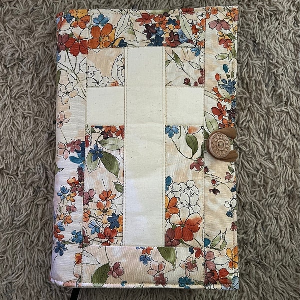 Handcrafted Quilted Fabric Bible Cover and Coordinating Bookmark ...