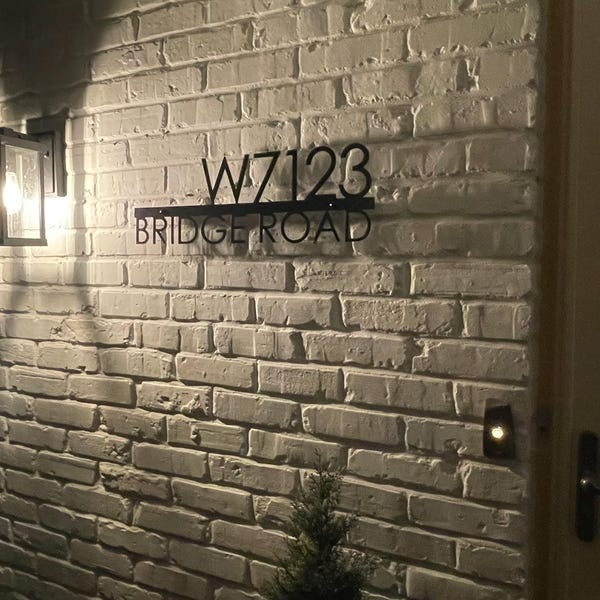 Custom Metal Address Sign for Rock With Deer Personalized Custom ...