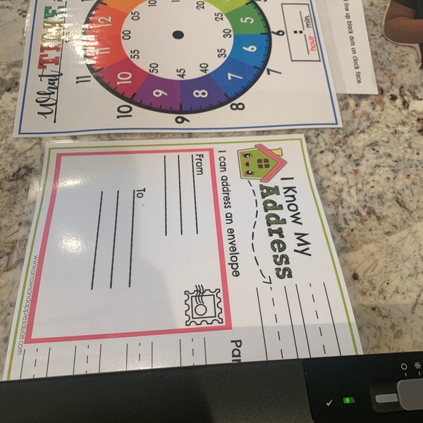 Life Skills for Kids Printable Bundle, Learn to Tell Time, Phone Number ...