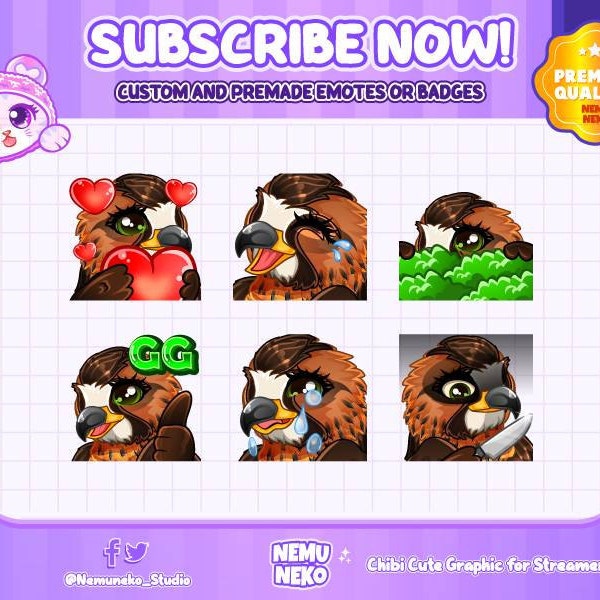 6x Custom Emotes, Emojis, Sub Emotes for Twitch, Youtube, Disocrd or ...