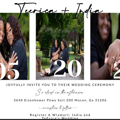 Wedding Invitation Template Photo Collage Wedding Invitation With ...