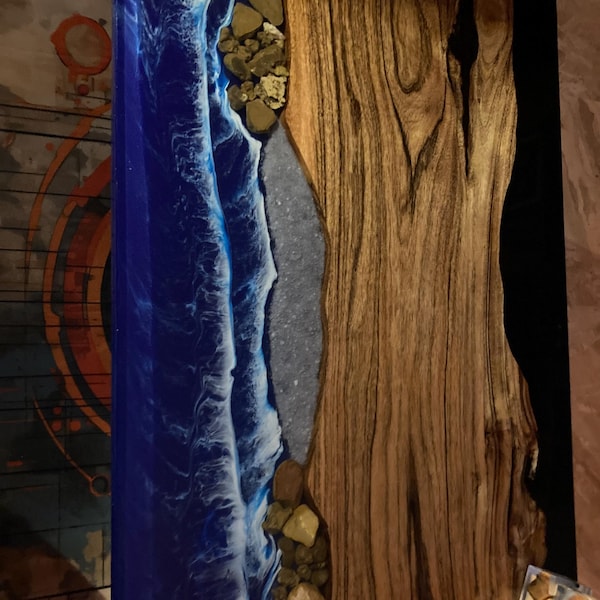 Ocean Wave Countertop Dining Table River Table Top Hallway Furniture ...