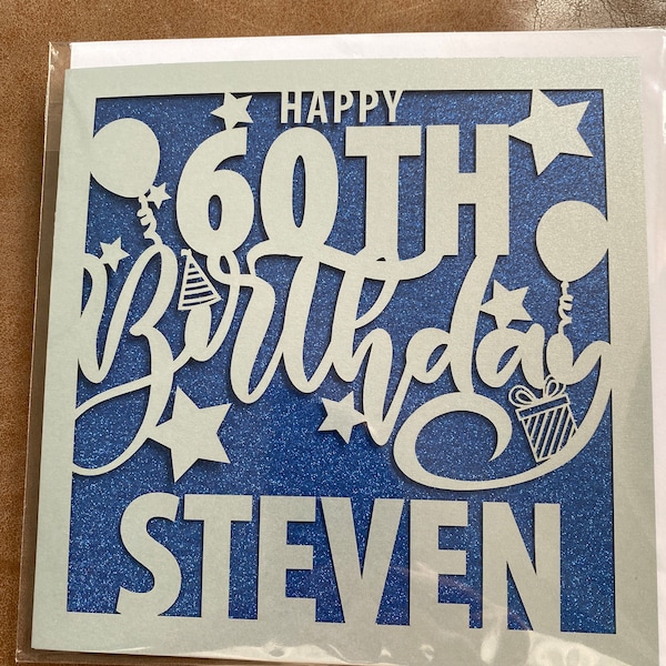 Personalised 60th Birthday Card for Women Custom 60th Birthday Card for ...