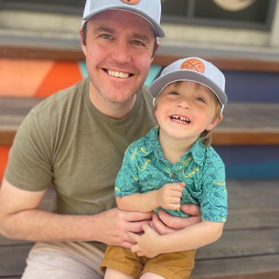 Personalized Father/son Matching Leather Patch Hat Father Son Hats ...