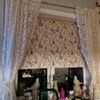 Rococo Elegant Romantic Blue Lace Ruffle Edge Curtains, Floral ...