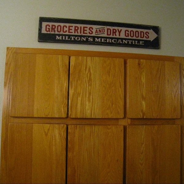 Groceries Dry Goods Sign, Mercantile Decor, Mercantile Sign, Custom Dry ...
