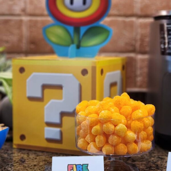 Mario Food Labels, Super Mario Food Tents, Modern Mario Food Tents ...