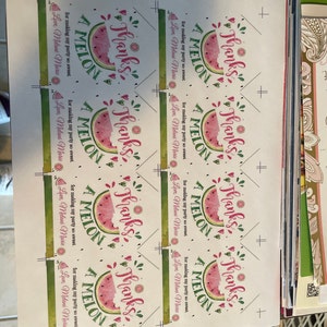 EDITABLE Watermelon Favor Tags, Thank You Tags, Gift Tags, One in a ...