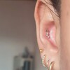 14K Solid Gold Teardrop Rook Earring Dainty Rook Piercing Eyebrow ...