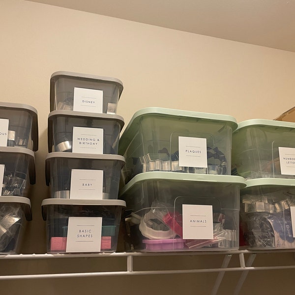 Custom Organization Labels for Storage Bins (minimalist) / Weatherproof ...