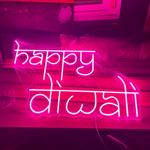 Happy Diwali Neon Sign, Happy Diwali, Diwali Decoration, Diwali Home ...