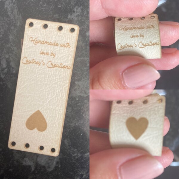 Customisable Center Fold 20mm X 50mm Rectangle Folding Faux Leather ...