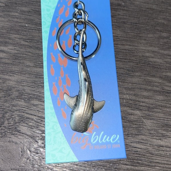 Pewter Whale Shark Keychain: Ocean Lover Gift - Etsy
