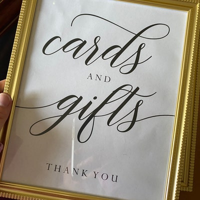 Cards and Gifts Thank You PRINTABLE SIGN Instant Download - Etsy