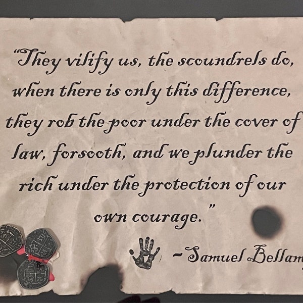 Samuel Bellamy Quote Black Sam Bellamy Whydah Piracy Aged Document ...