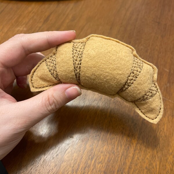 Felt Croissant, Felt Bread, Play Food, Felt Play Food, Play Kitchen ...