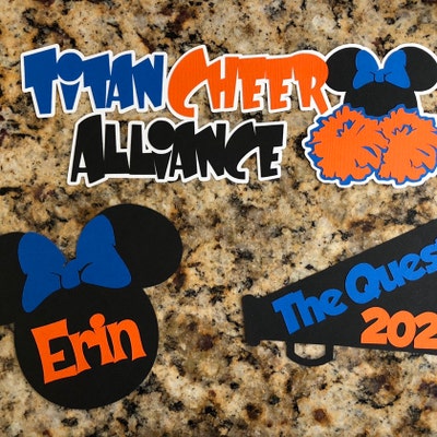 Custom Order Cheer at Disney Scrapbook Embellishments or Window ...