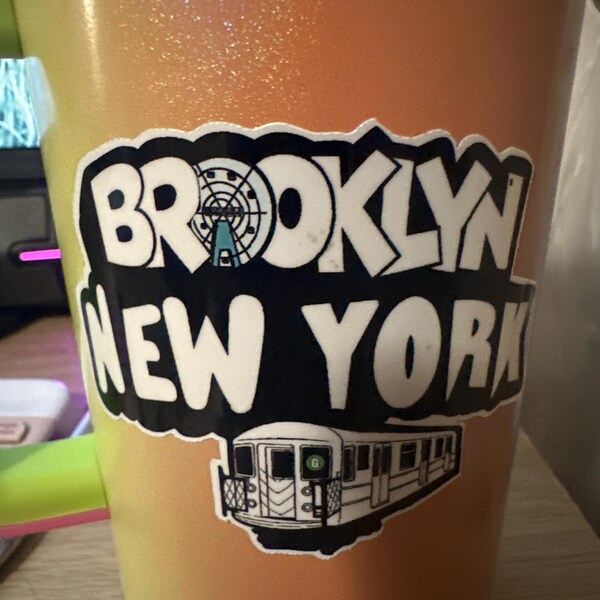 Vinyl Sticker Brooklyn New York Purple | Waterproof New York NYC ...