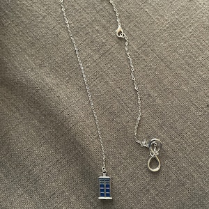 Dr. Who Tardis Lariat Necklace, Tardis and Infinity Necklace ...