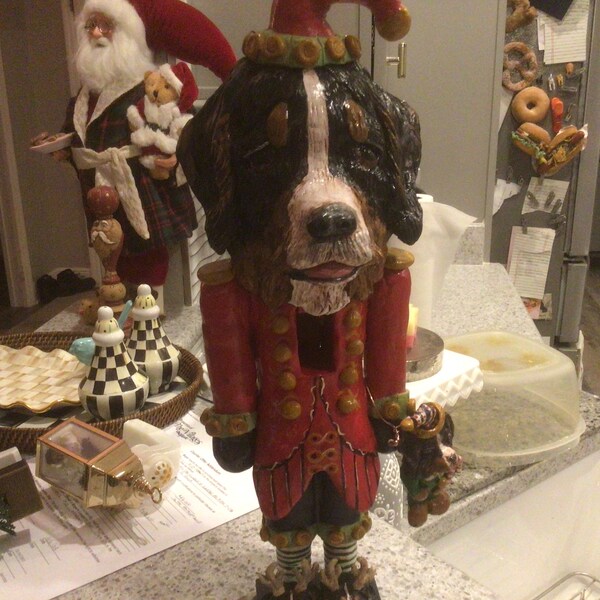 New Folk Art Boston Terrier Dog Nutcracker Soldier Vintage Style - Etsy