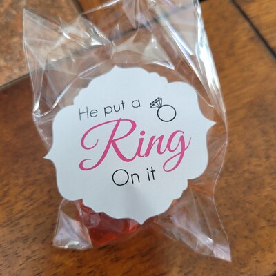 Ring Pop Favor Bachelorette Party Bridal Shower He Put A - Etsy