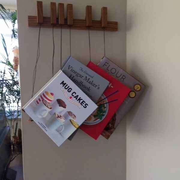 MINI Custom Made Wooden Book Rack / Book Shelf in Walnut. - Etsy