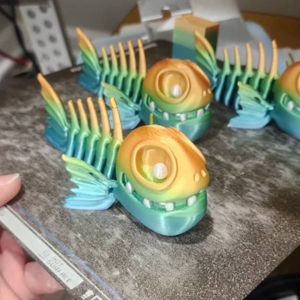 Flexi Print-in-place Fish - STL File for 3D Printing Active - Etsy
