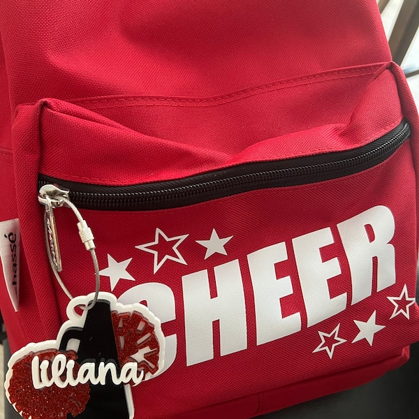 Cheer Bag Tag | Personalized Bag Tag | Cheerleading Keychain | Cheer ...