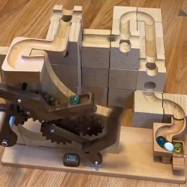 Wooden Toys -marble Run- MODULE 4 for Marble Machine ( Use 16mm Glass ...