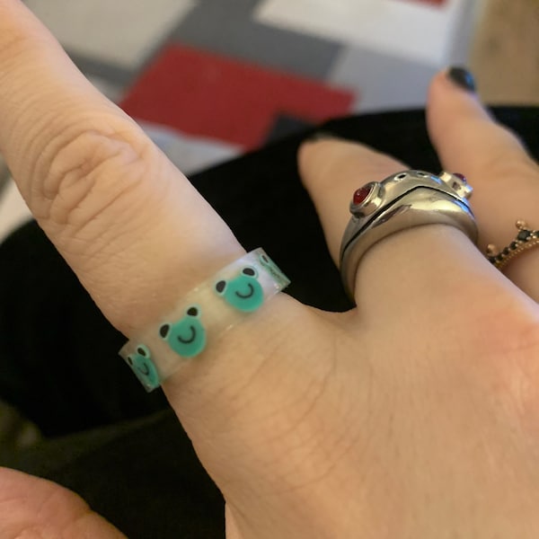 Resin Frog Rings - Cute Couple/friendship Rings, Statement Rings ...
