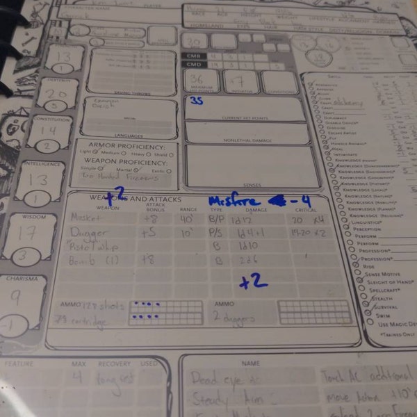 D&D Monster NPC Stat Cards | Printable Fillable PDF| Dungeons and ...
