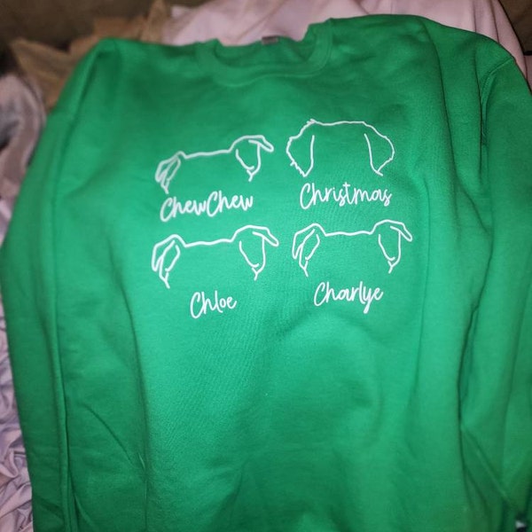 Custom Dog Sweatshirt, Personalized Dog Face Sweatshirt With Name ...