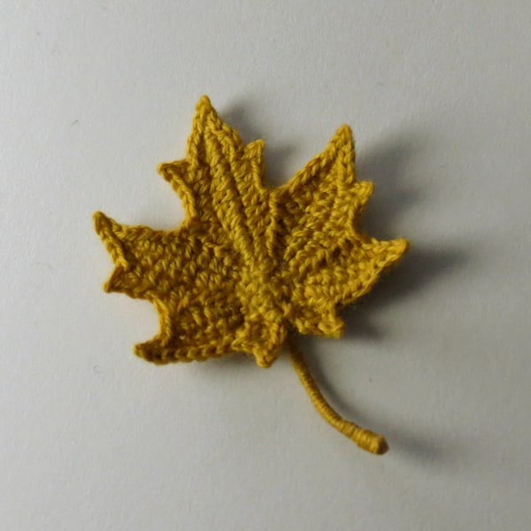 Crochet Autumn Leaves, Fall Leaves, Small Maple Leaf Crochet Pattern ...