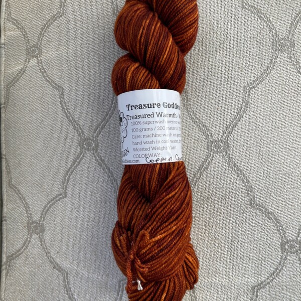 Copper Hand Dyed Worsted Weight Yarn, Copper Cove, Treasured Warmth - Etsy