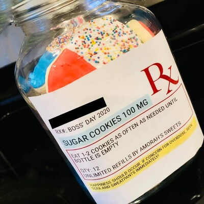 CUSTOMIZABLE Cookie Prescription Label RX Nurse Appreciation Sticker ...